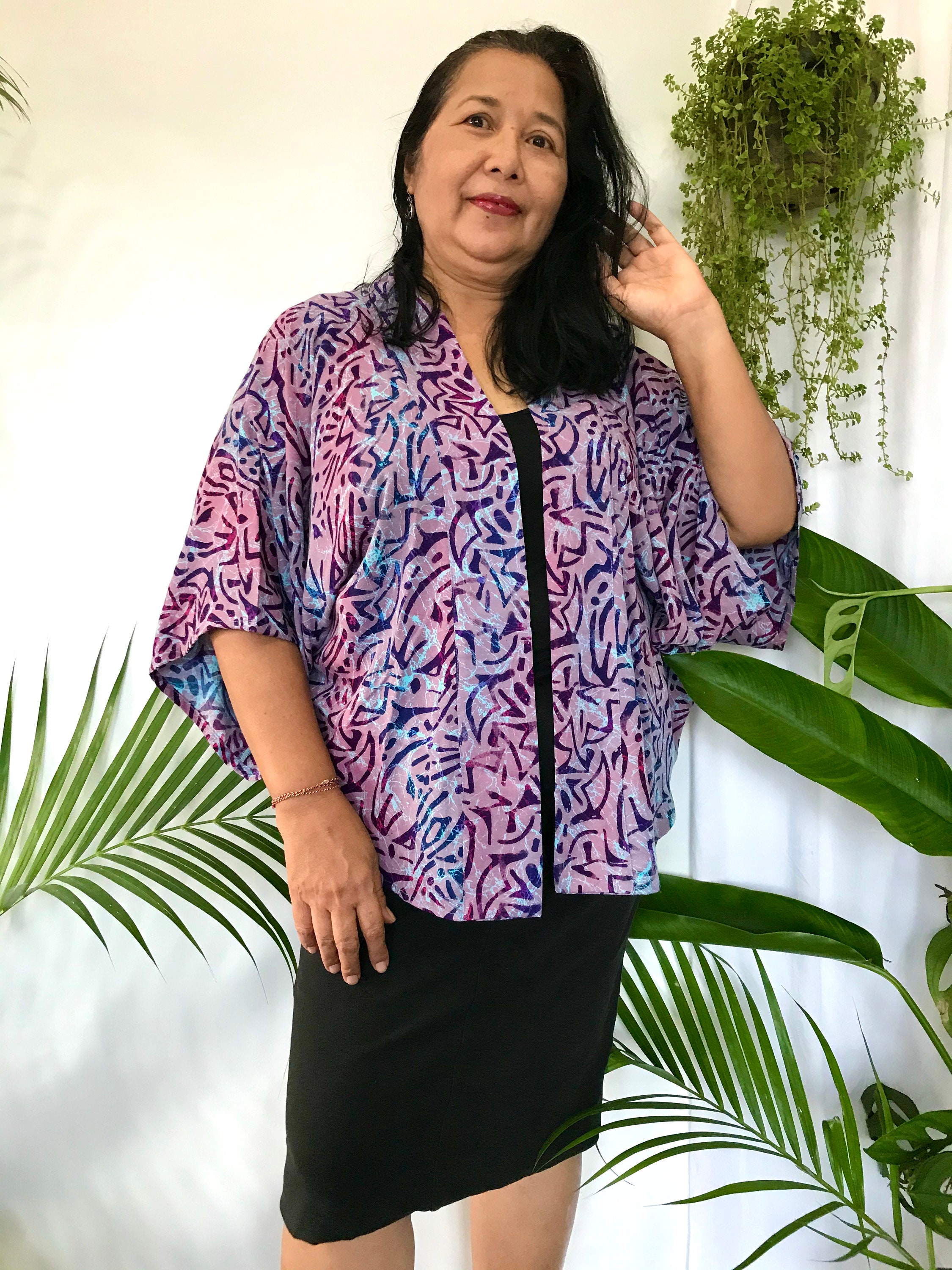 Outer Jacket Rayon Bali Batik Plus Size Cardigan Casual - Etsy