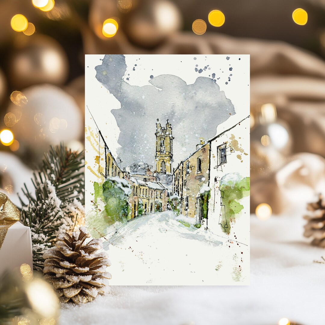 Edinburgh Christmas Card, Circus Lane Christmas Card, Scottish ...