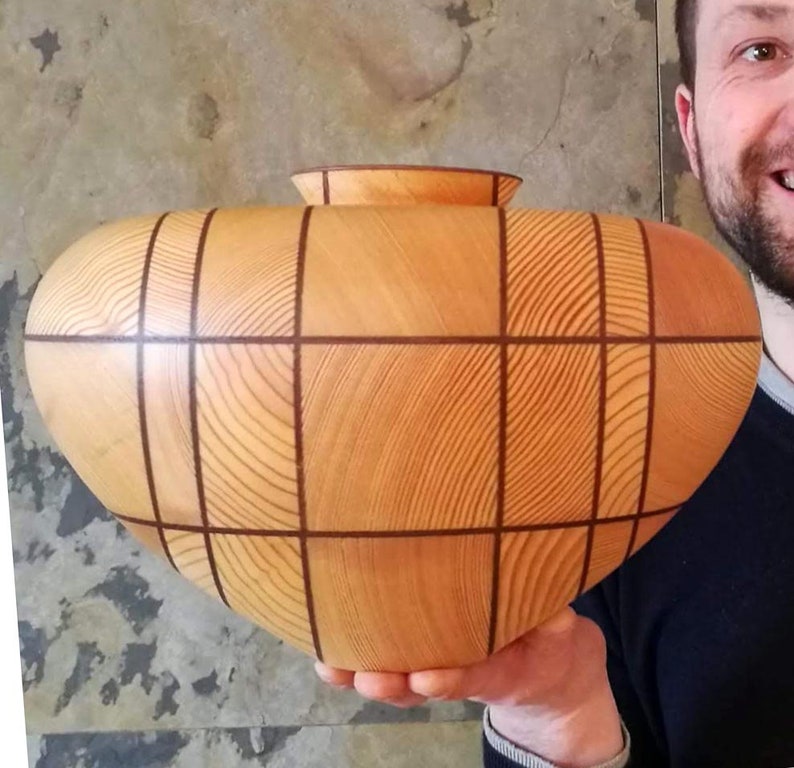 Hand-crafted Design Wooden Vase - Etsy