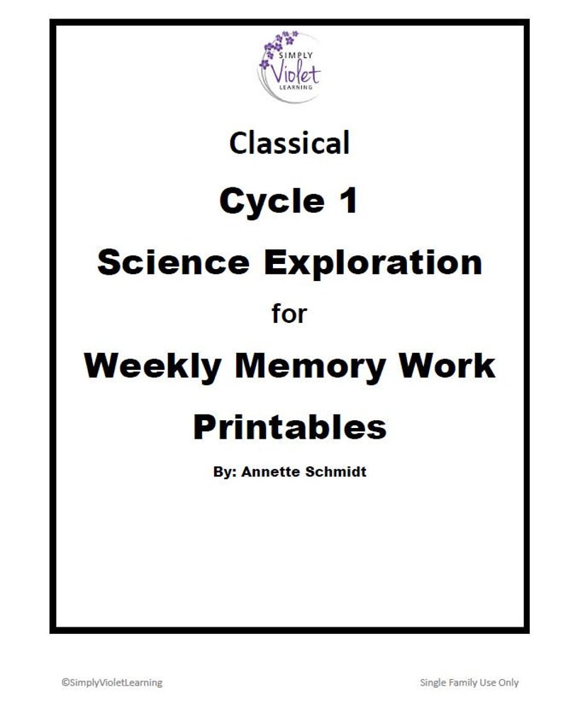 Classical Conversations Cycle 1 SCIENCE Exploration for Weekly - Etsy