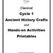 Classical Conversations Cycle 1 Ancient HISTORY Crafts and Activities ...