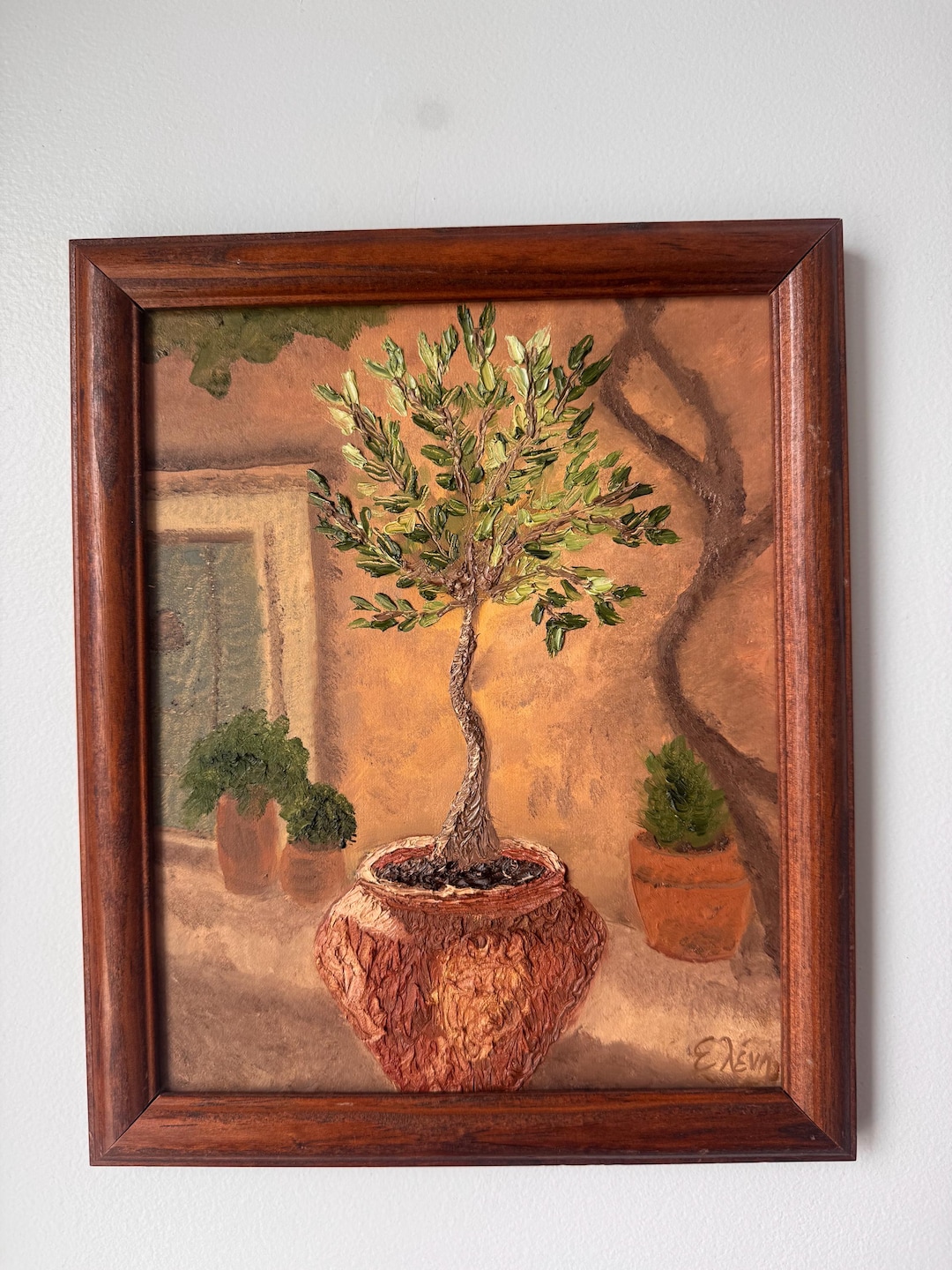 Rustic Olive Tree - Framed Original Oil Painting - Etsy