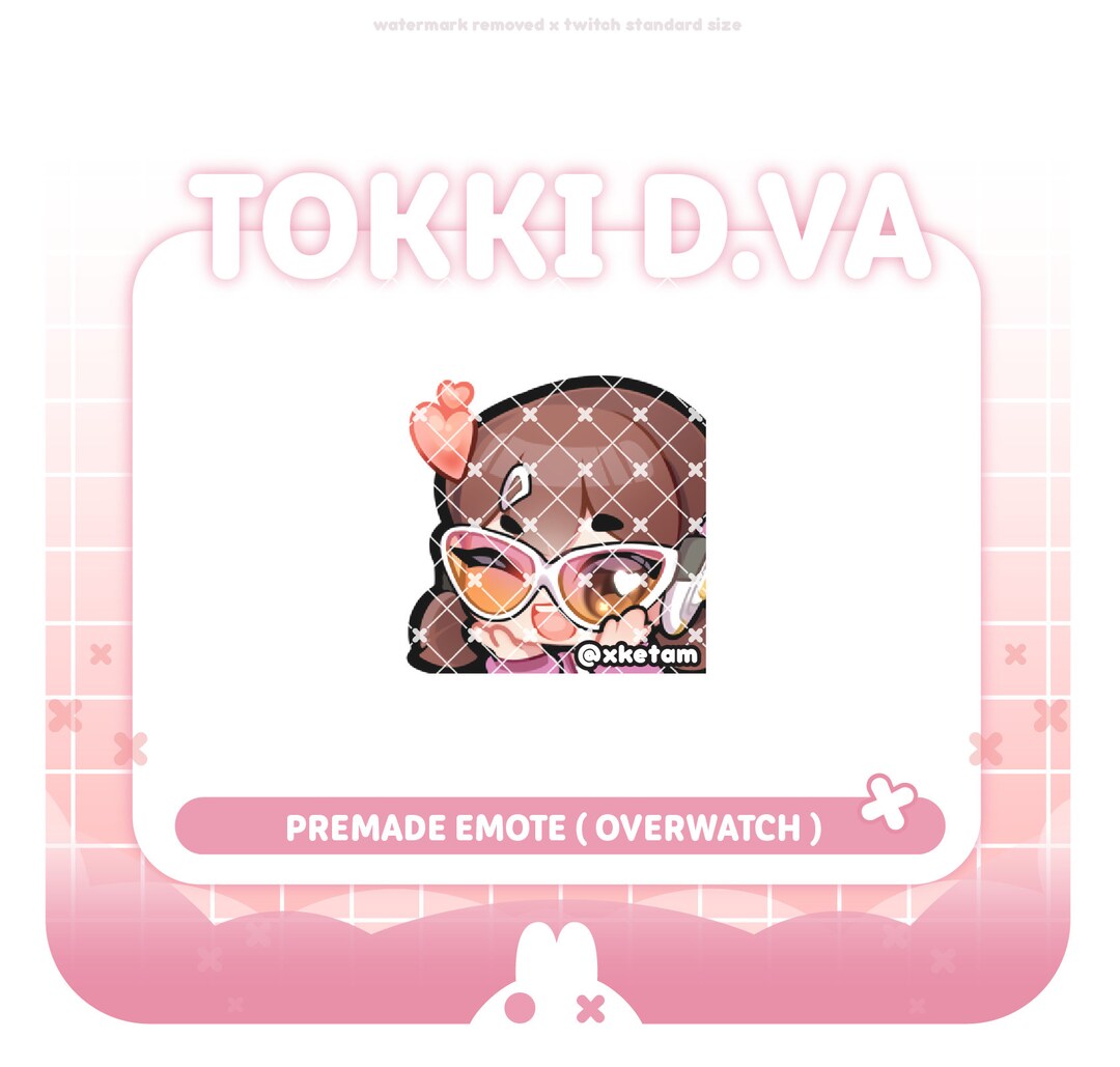 D.va Wink ( Overwatch ) Premade Emote for Streaming Twitch Youtube ...