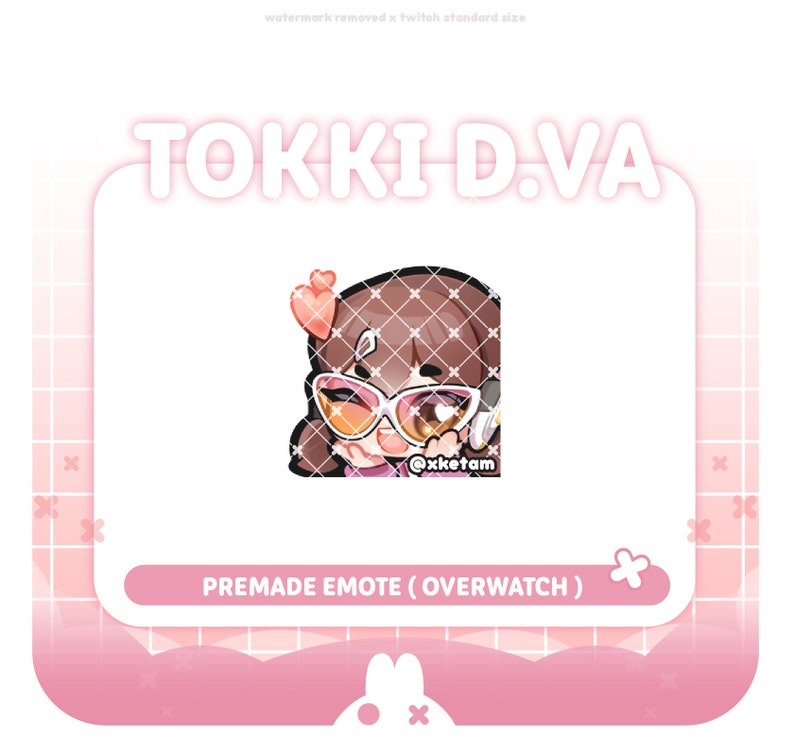D.va Wink ( Overwatch ) Premade Emote for Streaming Twitch Youtube ...