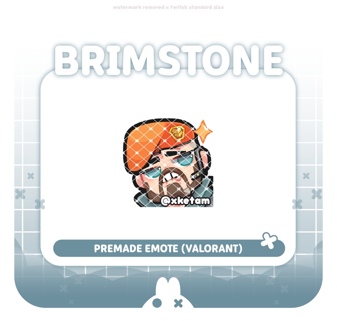 Brimstone Rizz ( Valorant ) Premade Emote for Streaming Twitch Youtube ...