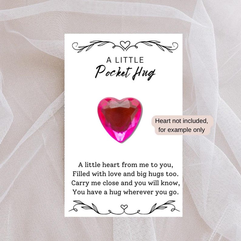 Printable Pocket Hug Card: Add Your Own Heart, With Scriptures ...