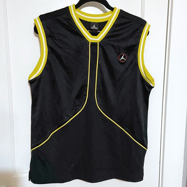 Nike Air Jordan Black & Yellow Jersey Boy's Size L 14-16 Vintage 1989 ...