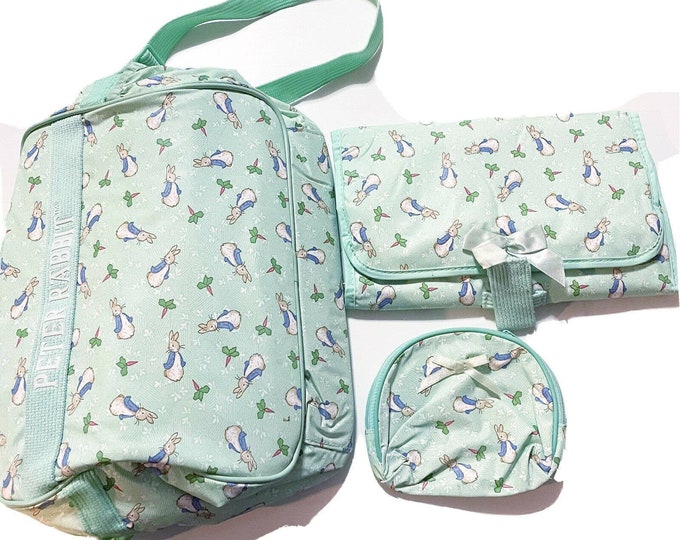 Vintage Peter Rabbit Diaper Bag Vinyl 10”X11.5” X 5” Green Enfamil ...