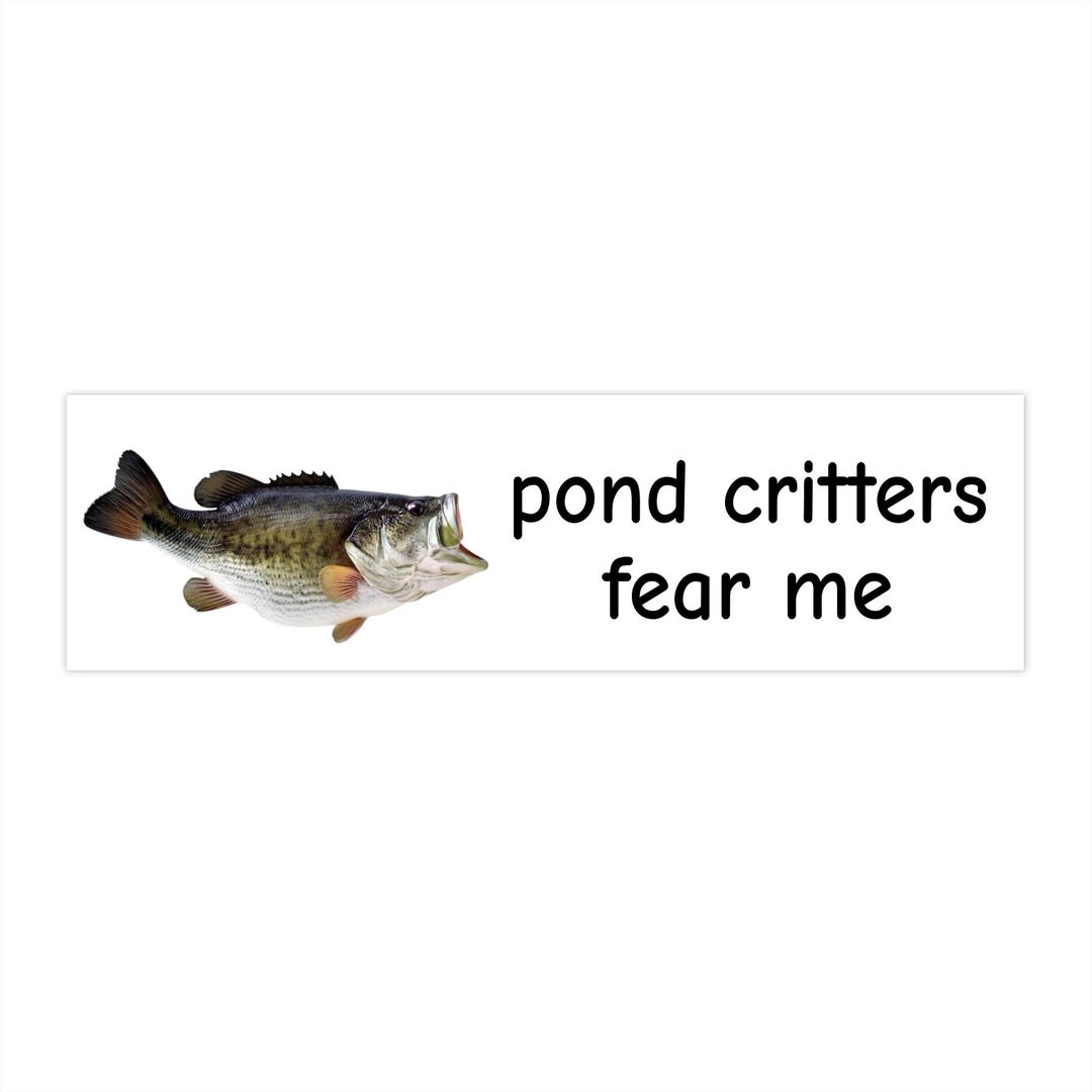Pond Critters Fear Me Funny Bumper Stickers - Etsy