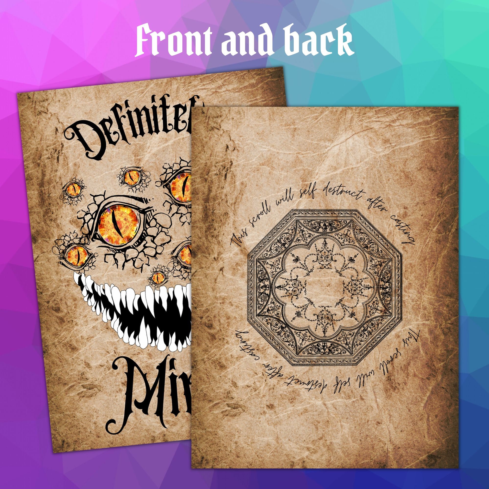 Mimic Spell Scrolls for Dice and Dragons - Etsy
