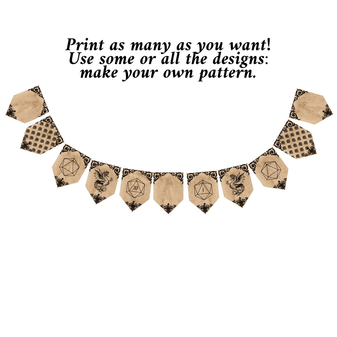 Tavern Party Campaign Dice and Dragons Banner - Etsy