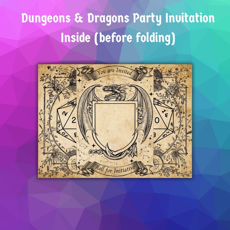 Dungeons and Dragons Customizable Party Invitation - Etsy