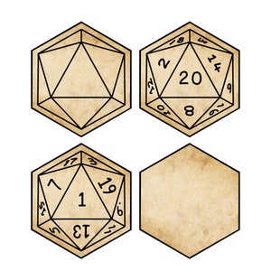 Natural RPG Dice Party Banner Set - Etsy