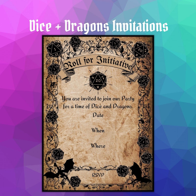 Dungeons and Dragons Wedding Invitations - Etsy