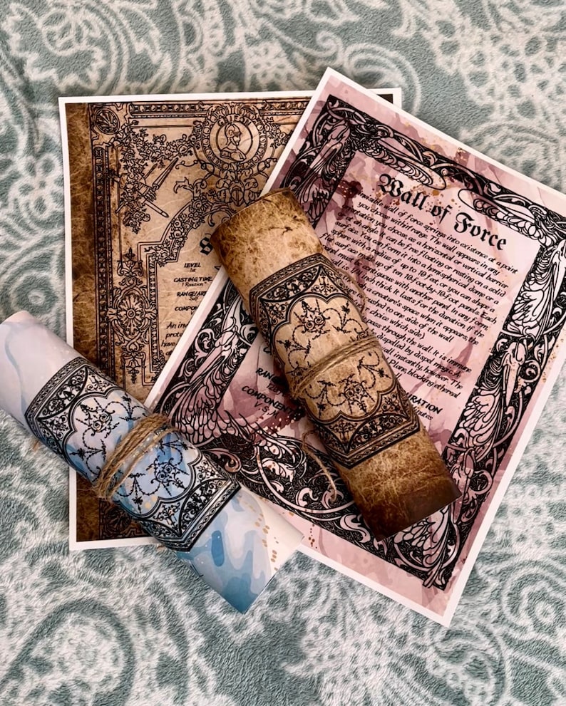 Parchment Spell Scroll Props for Dungeons and Dragons - Etsy