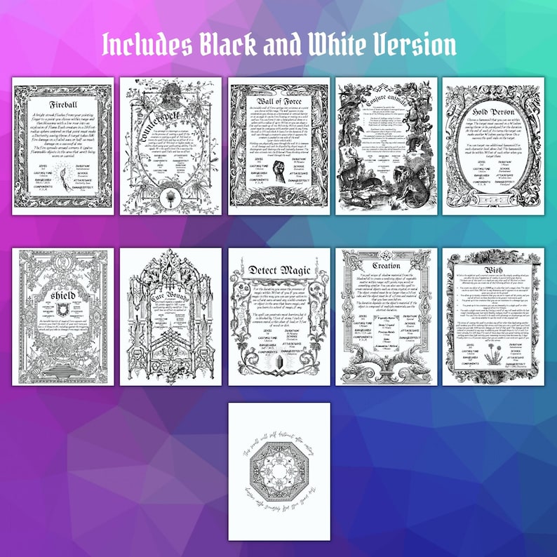 Parchment Spell Scroll Props for Dungeons and Dragons - Etsy