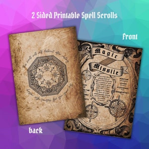 Parchment Spell Scroll Props for Dice and Dragons Set 3 - Etsy