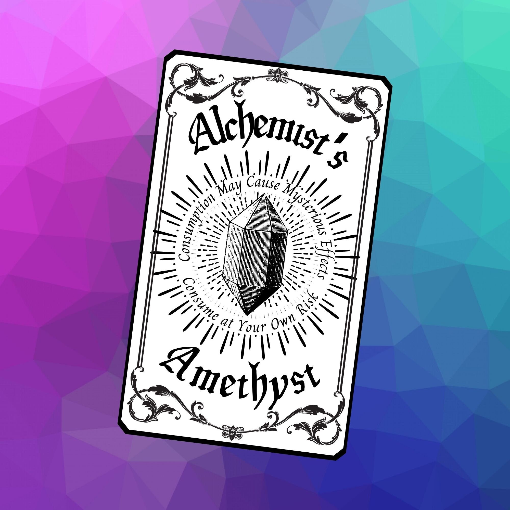 Alchemist's Amethyst Label for Fantasy Apothecary Jar - Etsy