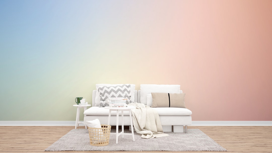 Custom Size Ombre Gradient Background Wallpaper, Self Adhesive or ...