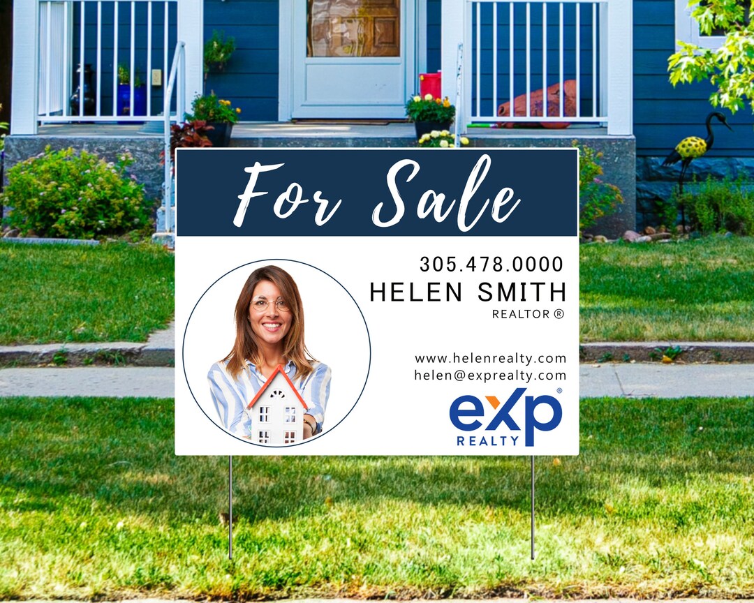 Personalized Real Estate Yard Sign, Custom Real Estate for Sale Sign ...