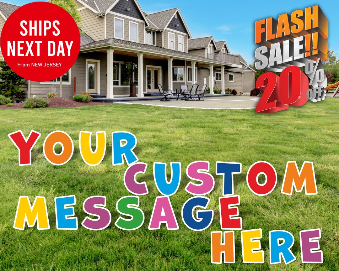 Personalized Custom Letter Yard Sign, Build Your Own Sign, Lawn Decor ...