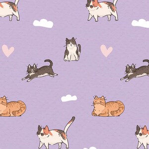 Cartoon Cute Cats Pattern Wallpaper | Peel and Stick Wallpaper, Wall ...