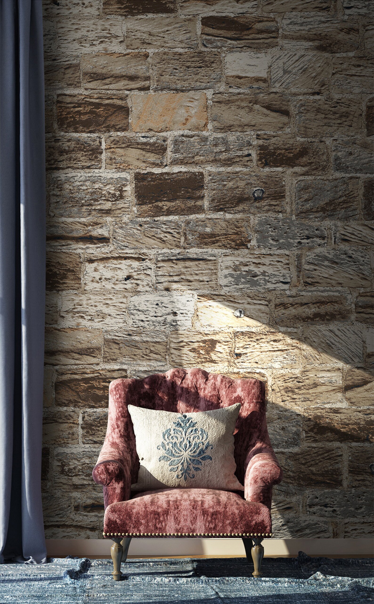 Modern Simple Brick Pattern Wallpaper Pattern Wall Mural - Etsy