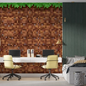 Minecraft Texture Wallpaper, Self Adhesive or Pasted, Peel and Stick ...