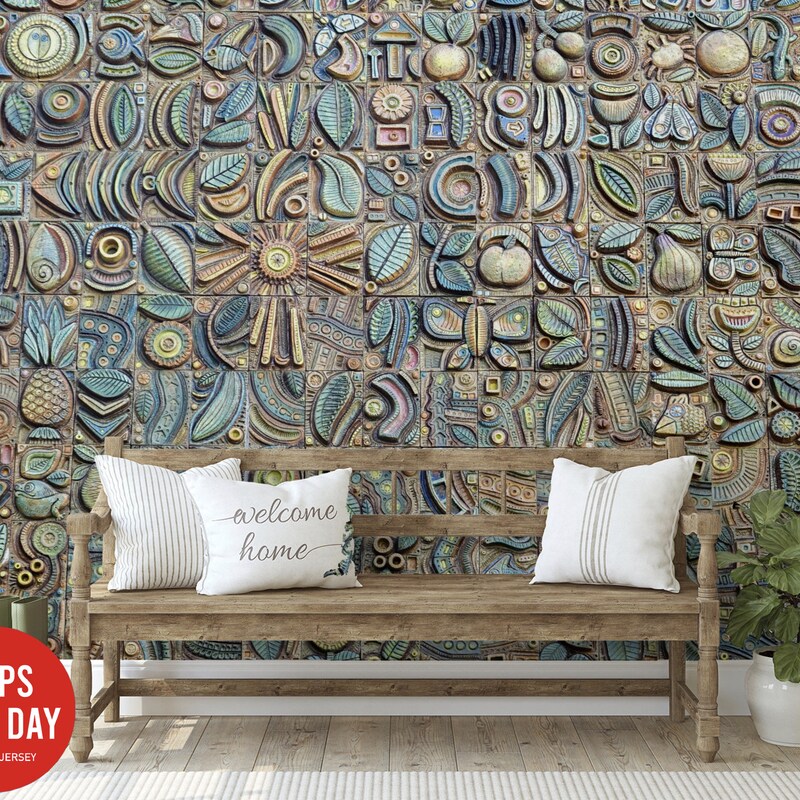 Tile Wallpaper - Etsy