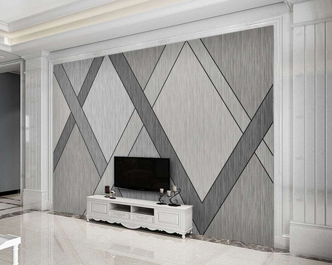 Modern Simple Geometric Pattern Wallpaper Peel and Stick - Etsy