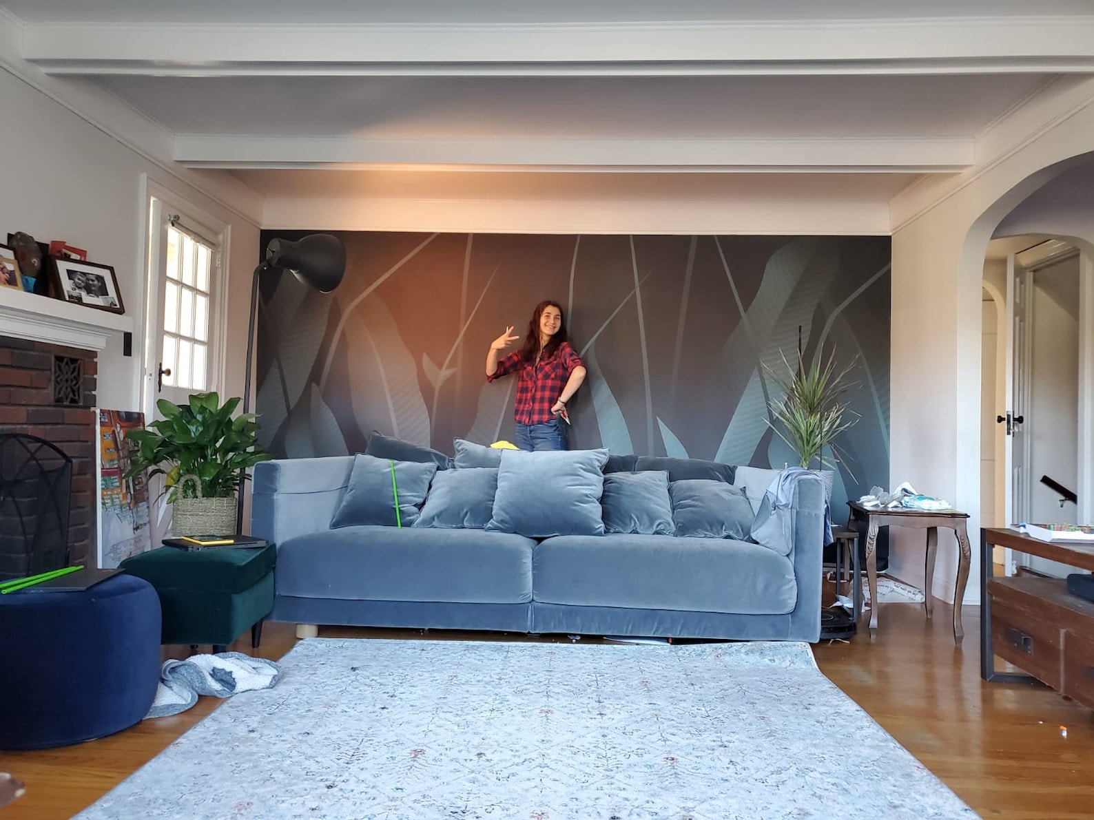 Retro Texture Simple Shading Wallpaper | Pattern Wall Mural | Peel and ...