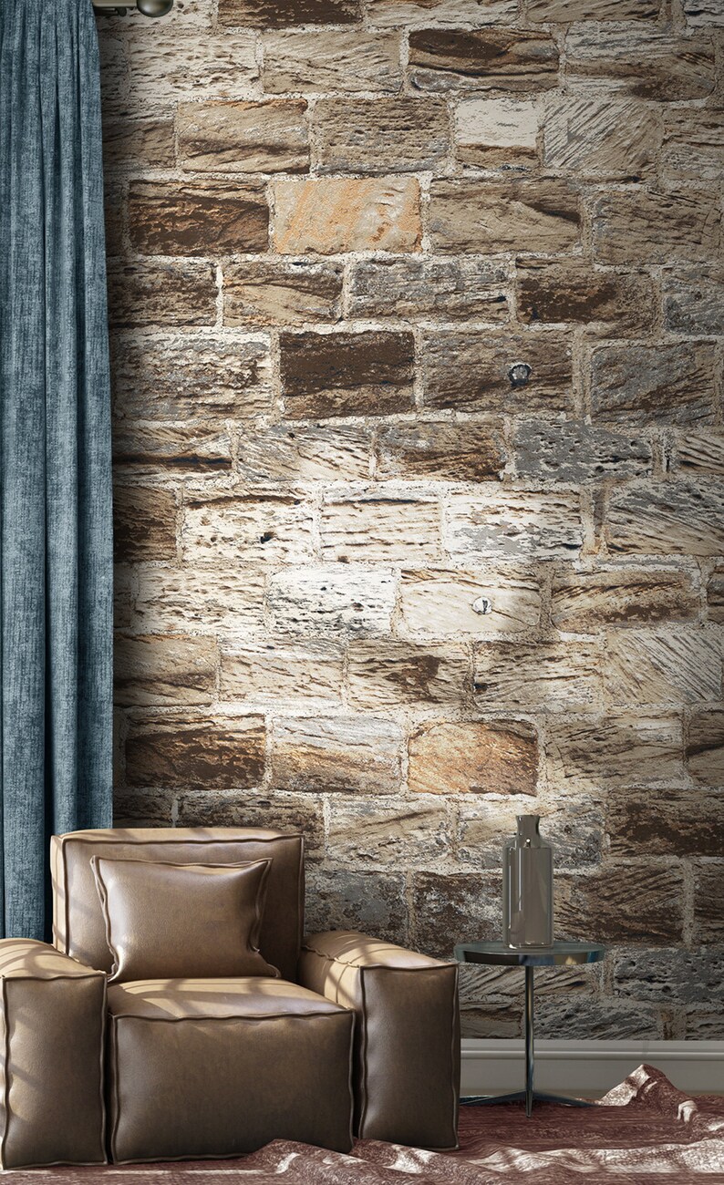 Modern Simple Brick Pattern Wallpaper Pattern Wall Mural - Etsy