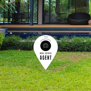 Real Estate Agent Sign, Your Neighborhood Real Estate Sign, Realtor ...