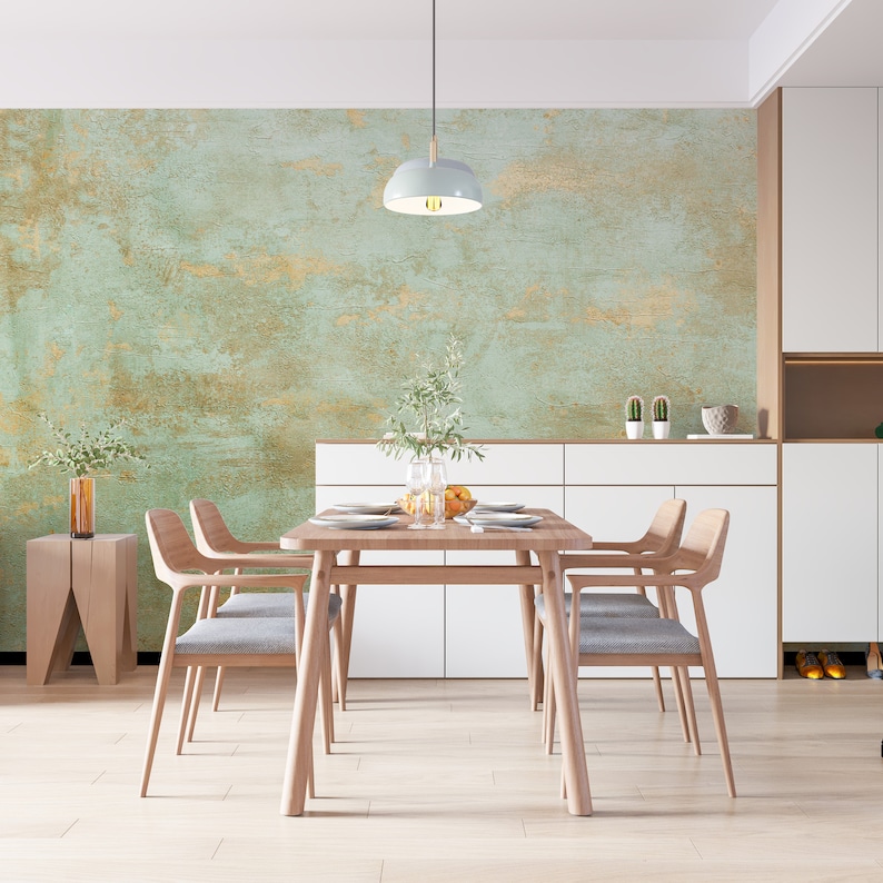 Textured Copper Wallpaper | Rustic Abstract Wall Mural, Peel and Stick ...