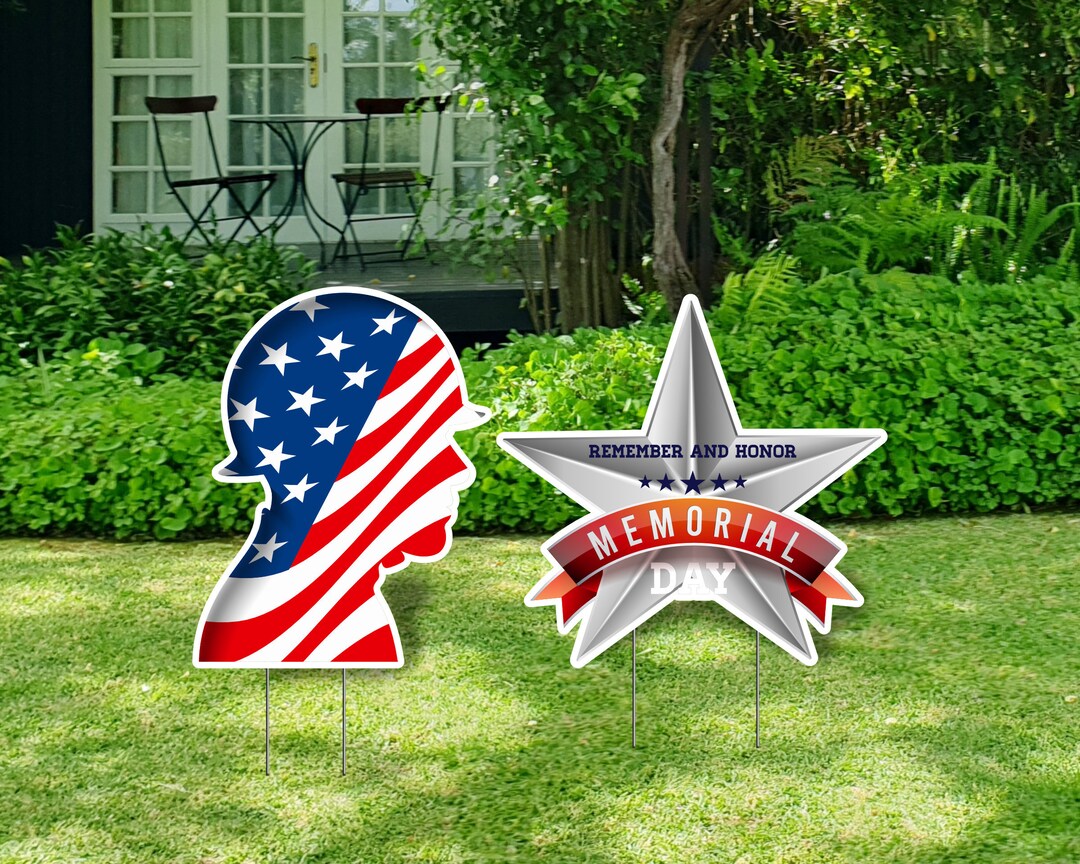 Memorial Day Lawn Sign, Patriotic Yard Sign, Memorial Day Decor ...