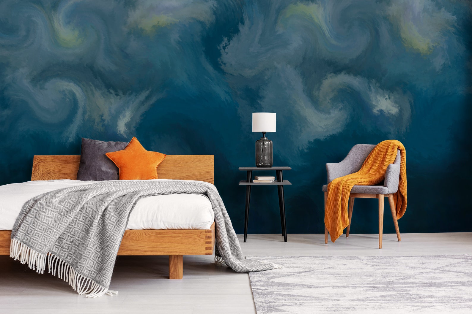 Hand-drawn Abstract Wallpaper Pattern Wall Mural Peel and - Etsy