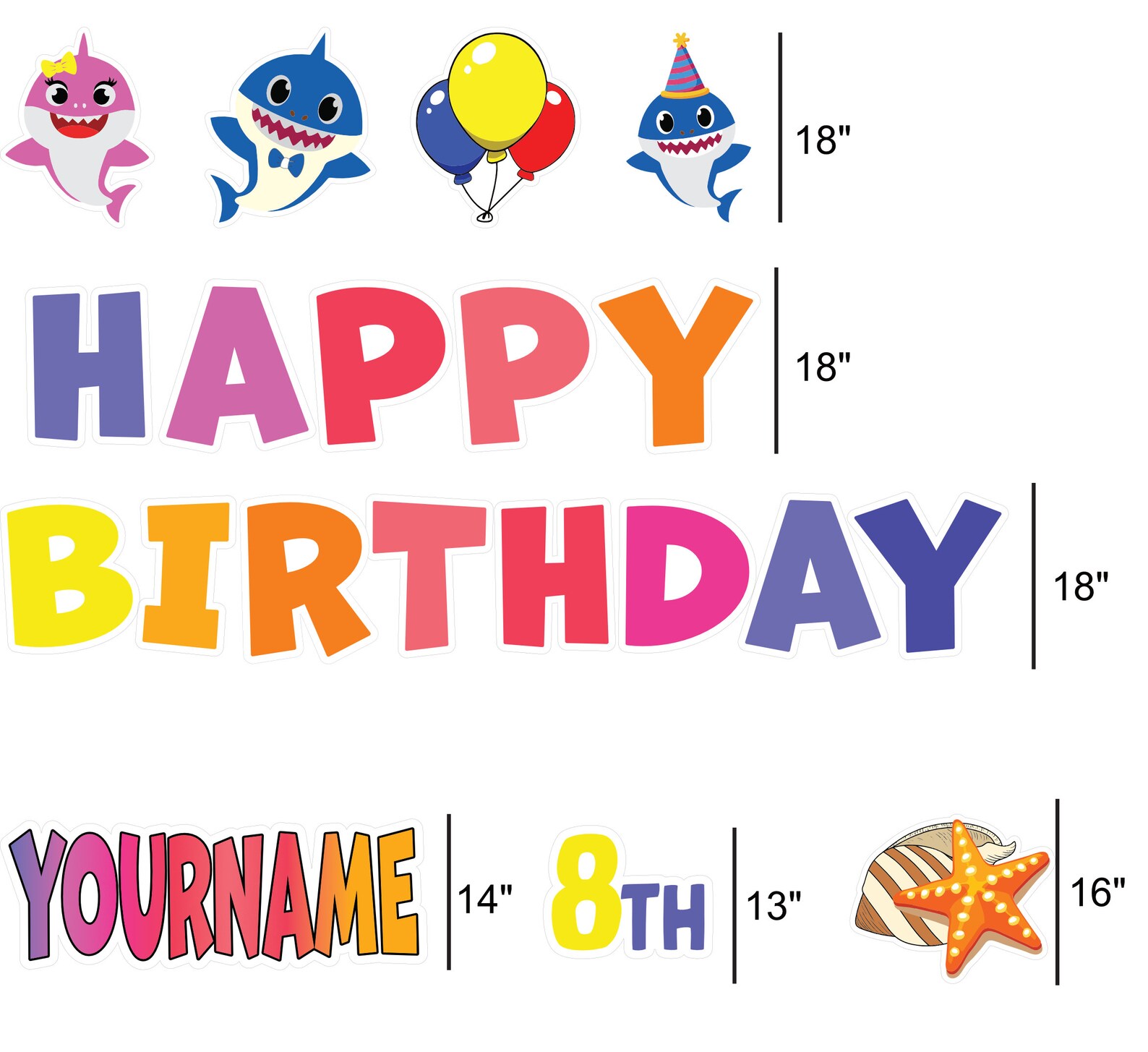 Baby Shark Birthday Yard Sign Birhthday Sign Custom Name - Etsy