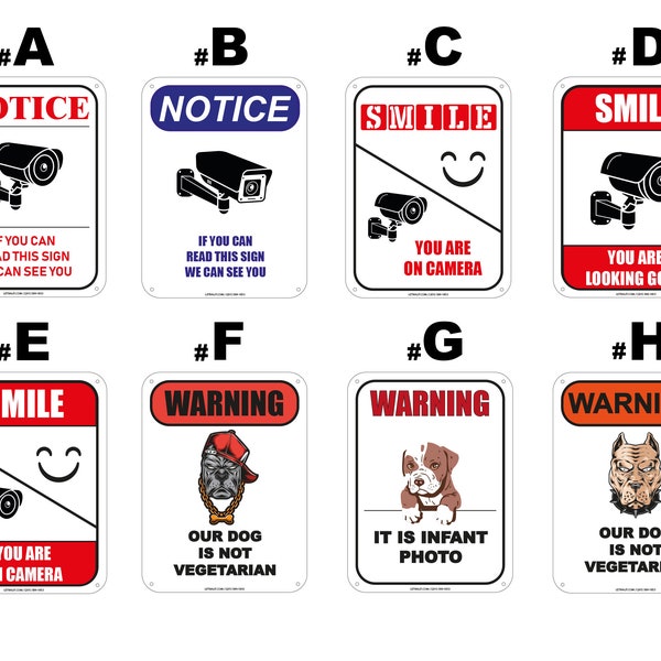 Security Signs - Etsy