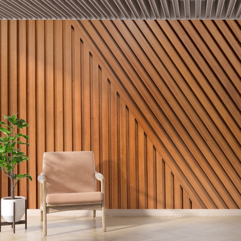 Wood Panel Wallpaper - Etsy