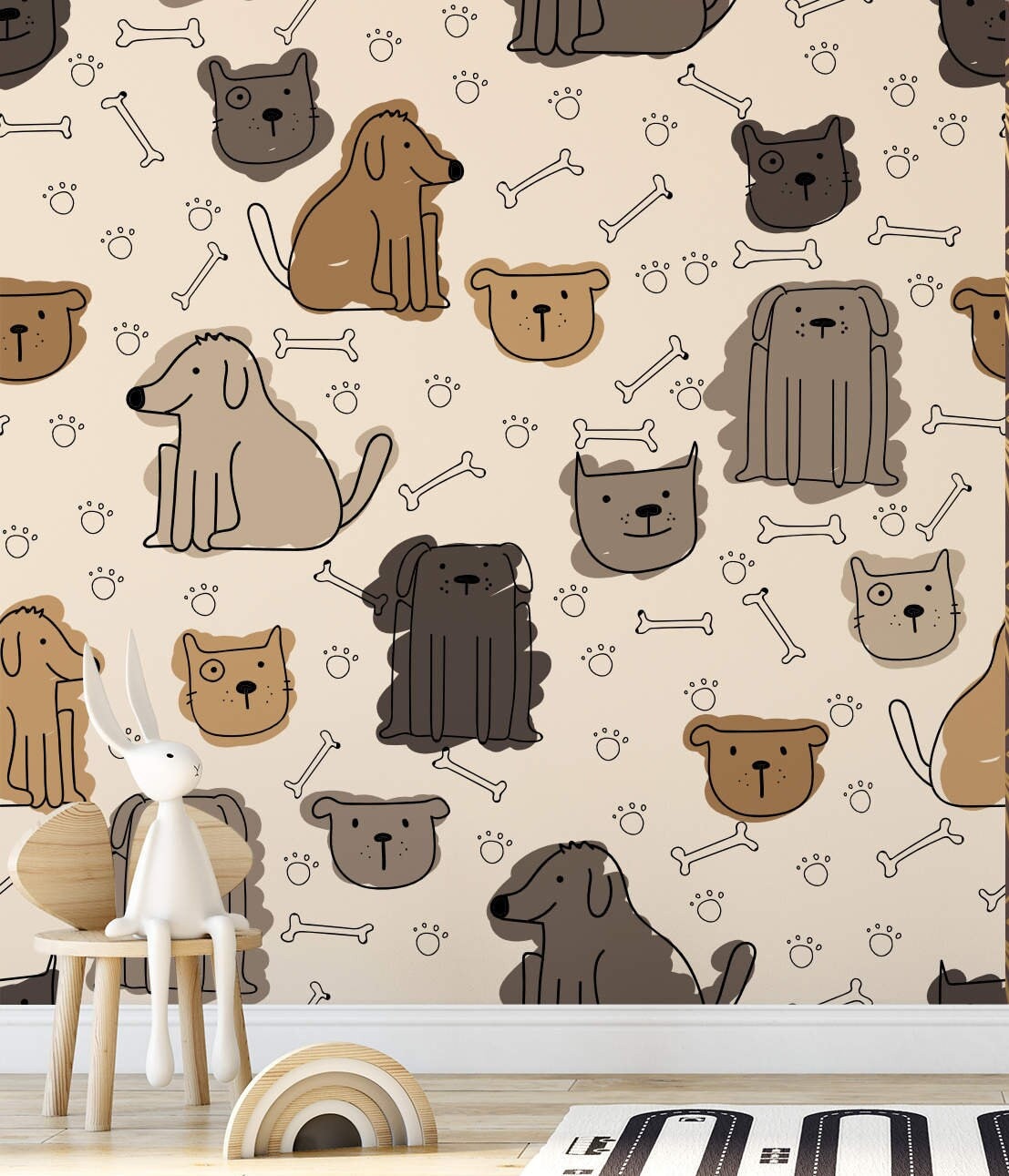 Dog Pattern Wallpaper