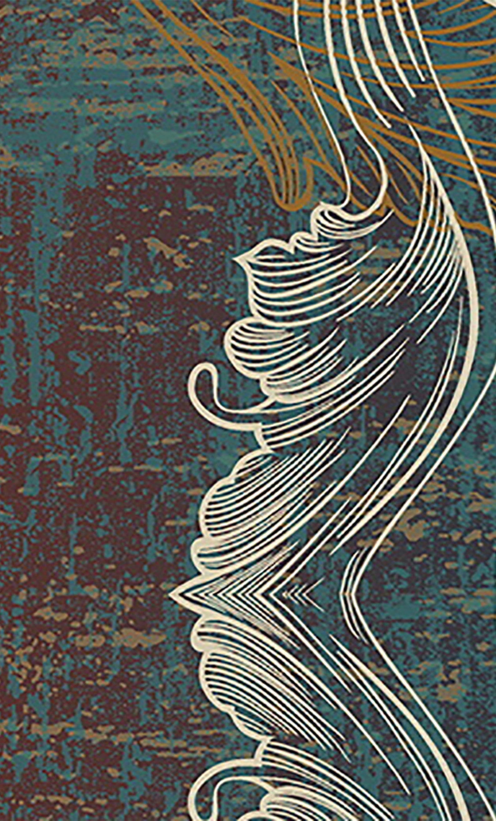 European Pattern Retro Hand Painted Wallpaper Wall Mural - Etsy