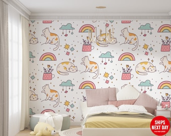 Removable Wallpaper Rainbow - Etsy