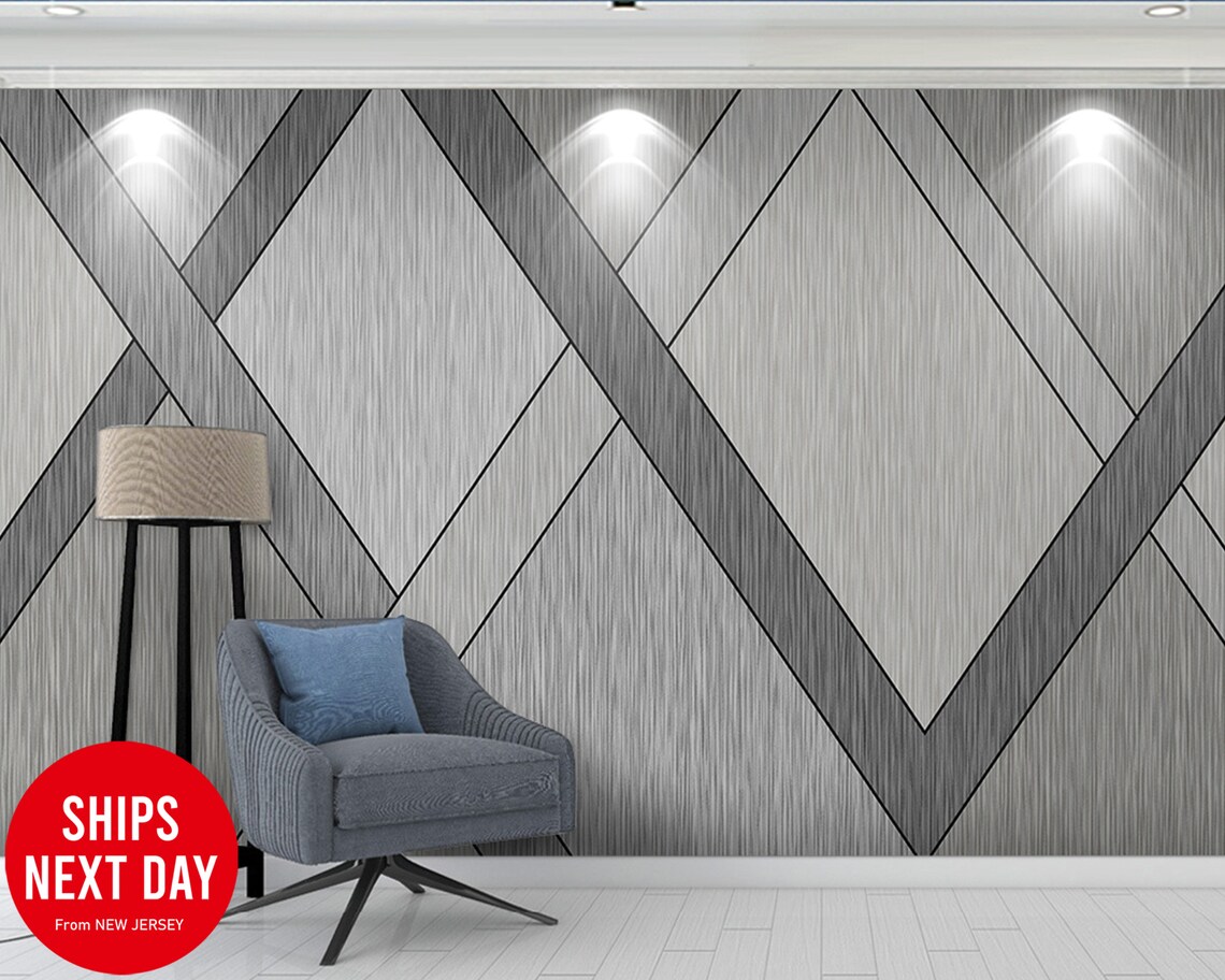 Modern Simple Geometric Pattern Wallpaper Peel and Stick - Etsy