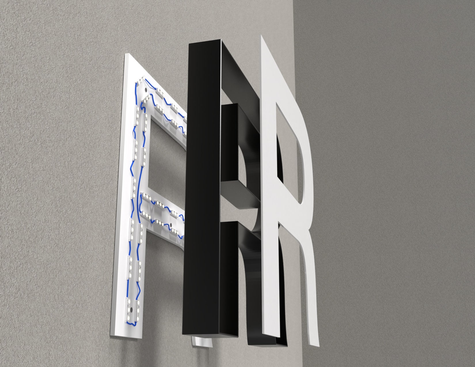 Custom Channel Letter Sign Illuminated LED Acrylic 3D Backlit - Etsy