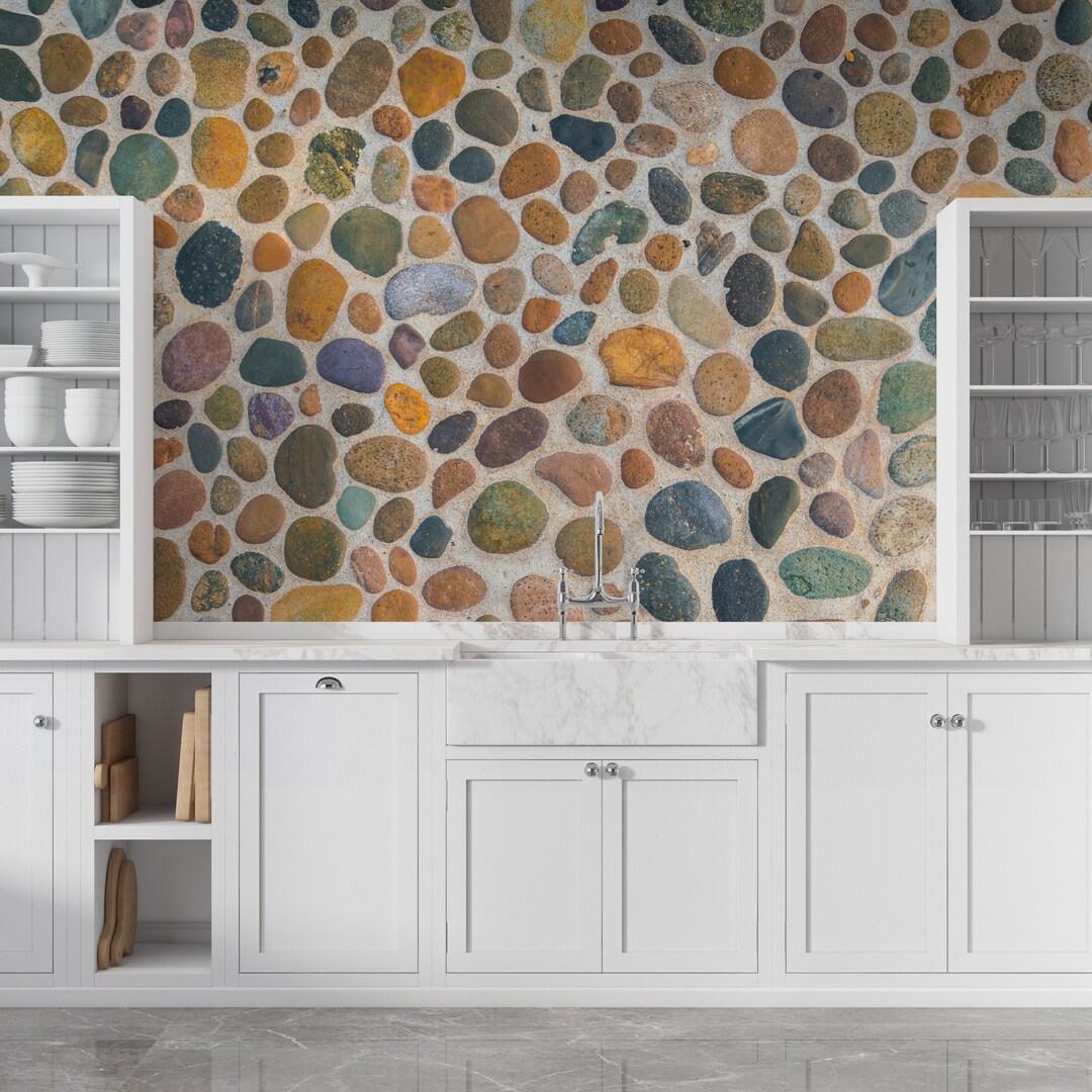 Textured Stone Wallpaper Wall Mural Peel and Stick - Etsy