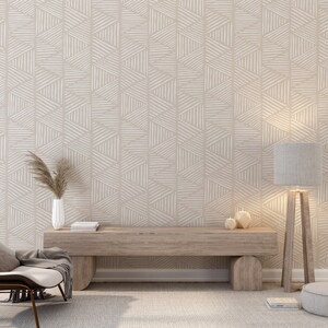 Minimalist Beige Pattern Wall Mural | Peel and Stick Self Adhesive or ...