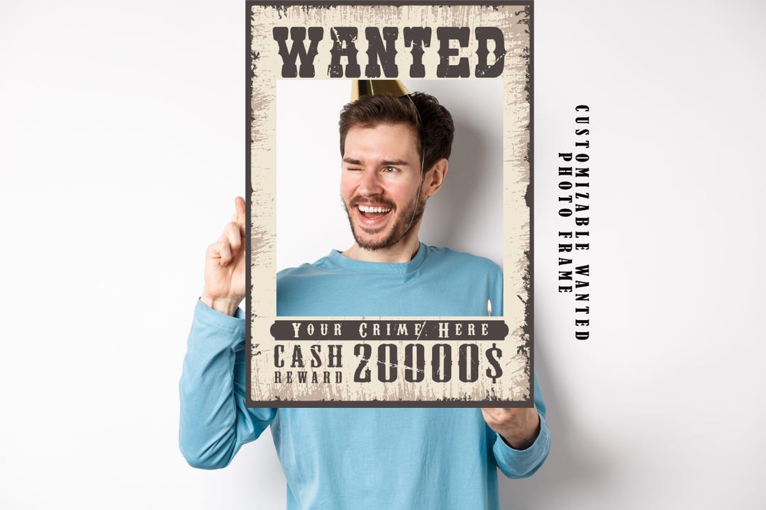 Personalized Wanted Poster Photo Frame, Wanted Photo Sign, Waterproof ...