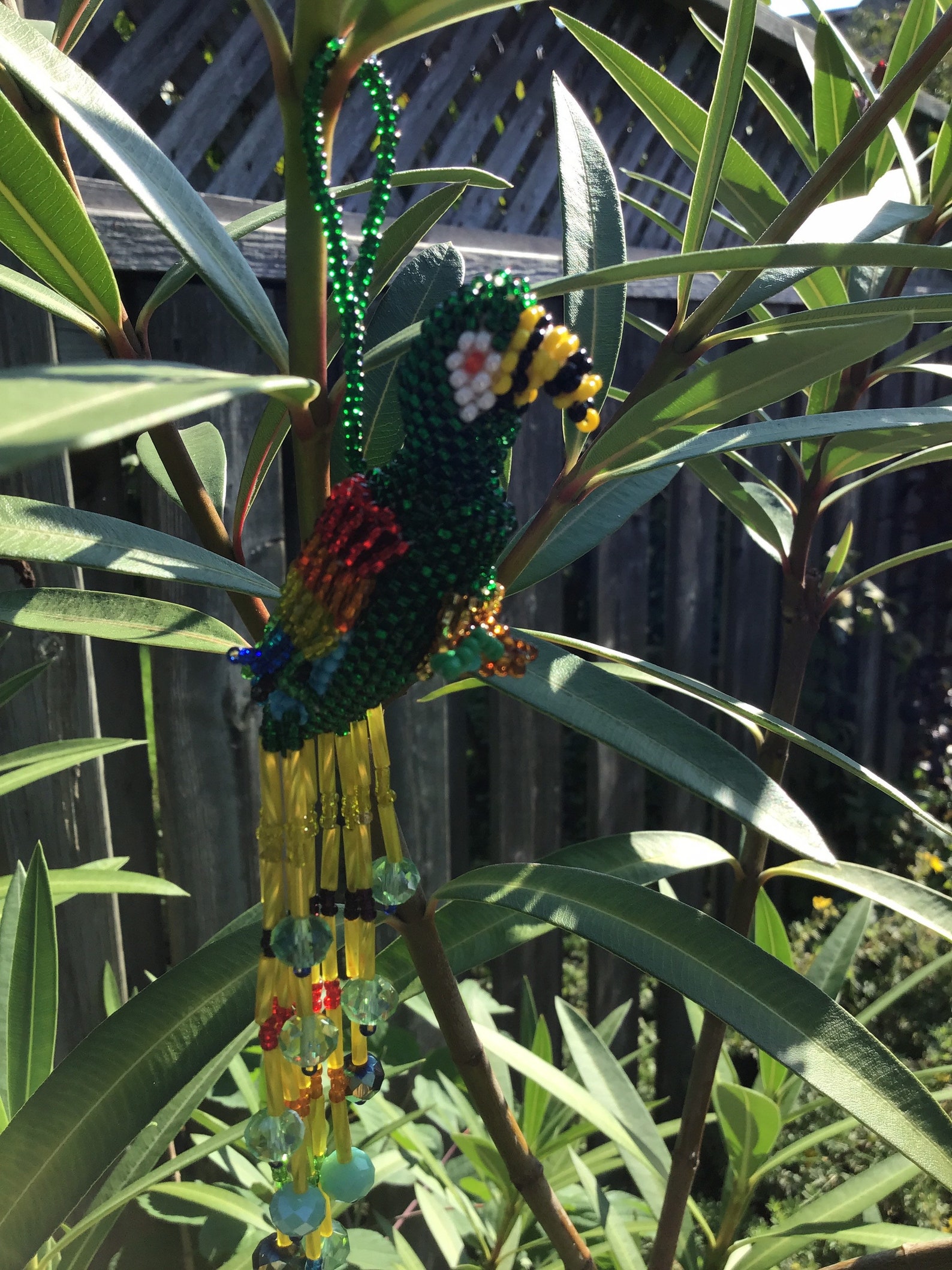 Beaded Parrot, Parrot, Gift for Parrot Lover, Beaded Hanging Parrot ...