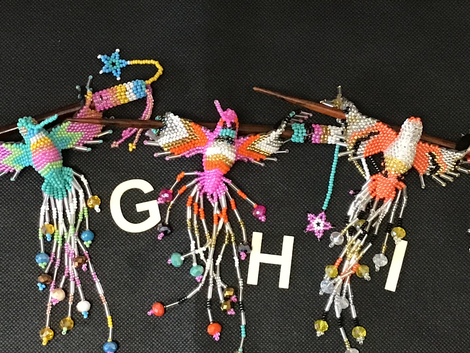 Hummingbird hair pin hand beaded hair pin hand beaded | Etsy