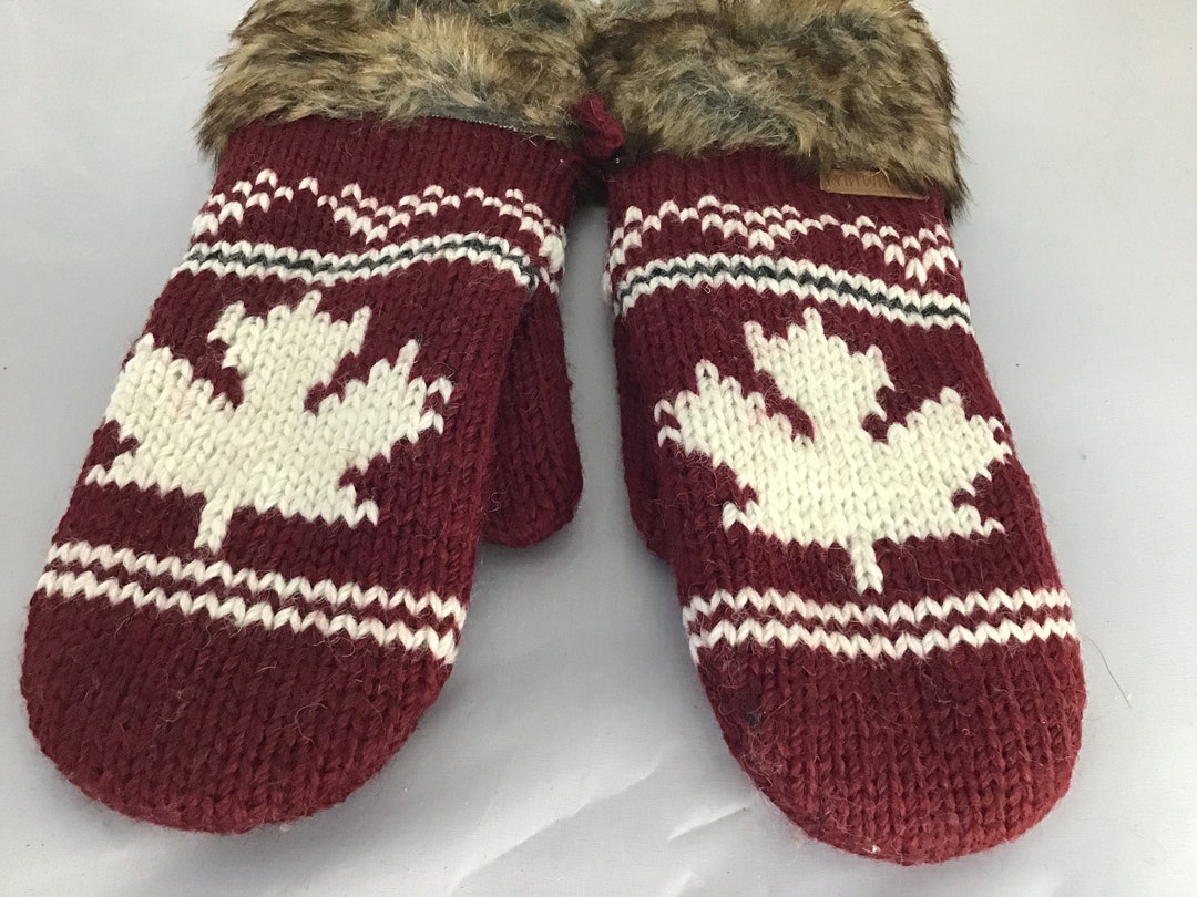 Lamb Wool Adult Unisex Mittens, Lined With Recycled Fleece, Cozy Mitts ...